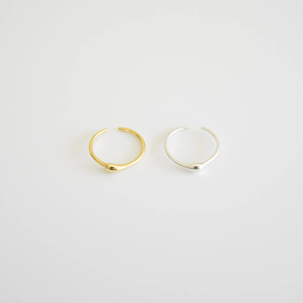 R003 silver925 one point plump ring – AJIRO